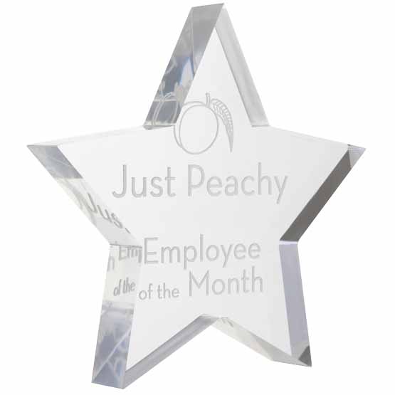 Acrylic Paperweights - Engraved Acrylic Star | PlaqueMaker.com