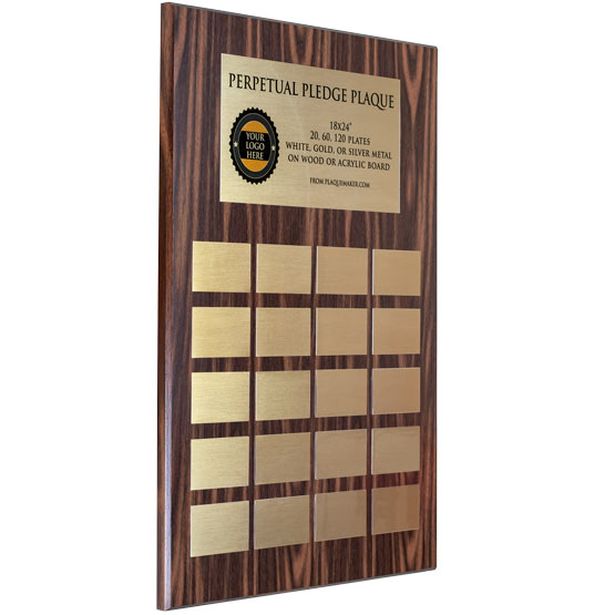 Custom Perpetual Plaques - Pledge, 120 Plates | PlaqueMaker.com