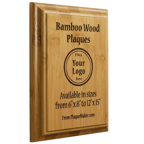 Custom Wood Plaque - Engraved Bamboo Plaque | PlaqueMaker.com