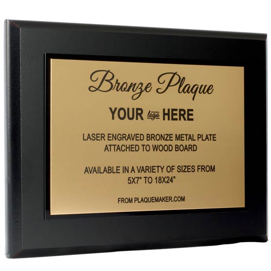 Custom Engraved Plaques - Bronze Metal Plaque | PlaqueMaker.com