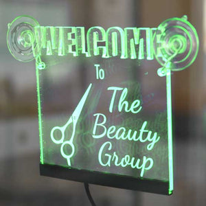 Custom LED Signs - Clear Acrylic Edge-Lit Signs | PlaqueMaker.com