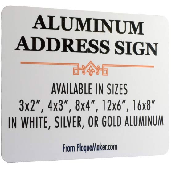 Custom Address Plaques - Aluminum Plaques | PlaqueMaker.com