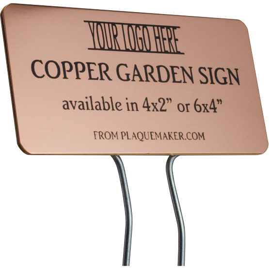 Custom Garden Signs - Copper Metal Plaques | PlaqueMaker.com