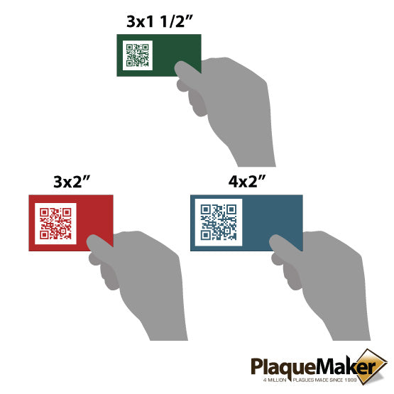 Custom QR Tags - Engraved Plastic QR Tags | PlaqueMaker.com