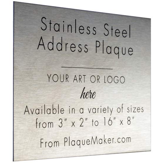 Custom Address Plaques - Stainless Steel Metal | PlaqueMaker.com